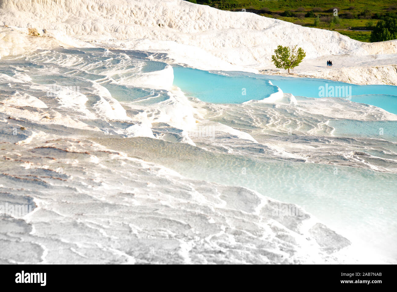 Turkey, Denizli Province, Pamukkale Natural Travertine Thermal Pools at ...