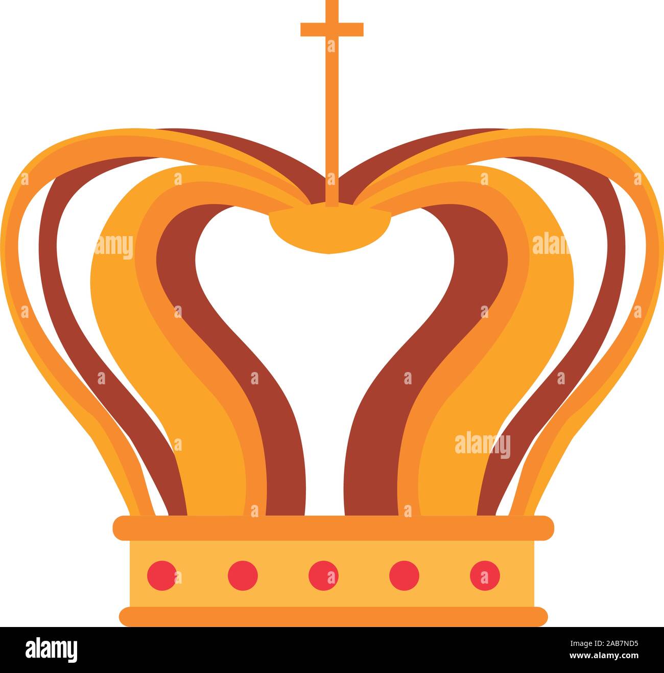 medieval king crown flat style icon vector illustration design Stock ...