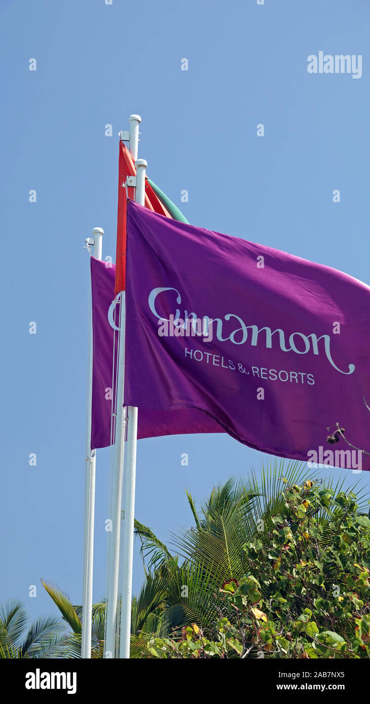 Flags Flying, Cinnamon Dhonveli Island, North Male Atoll, The Maldives ...