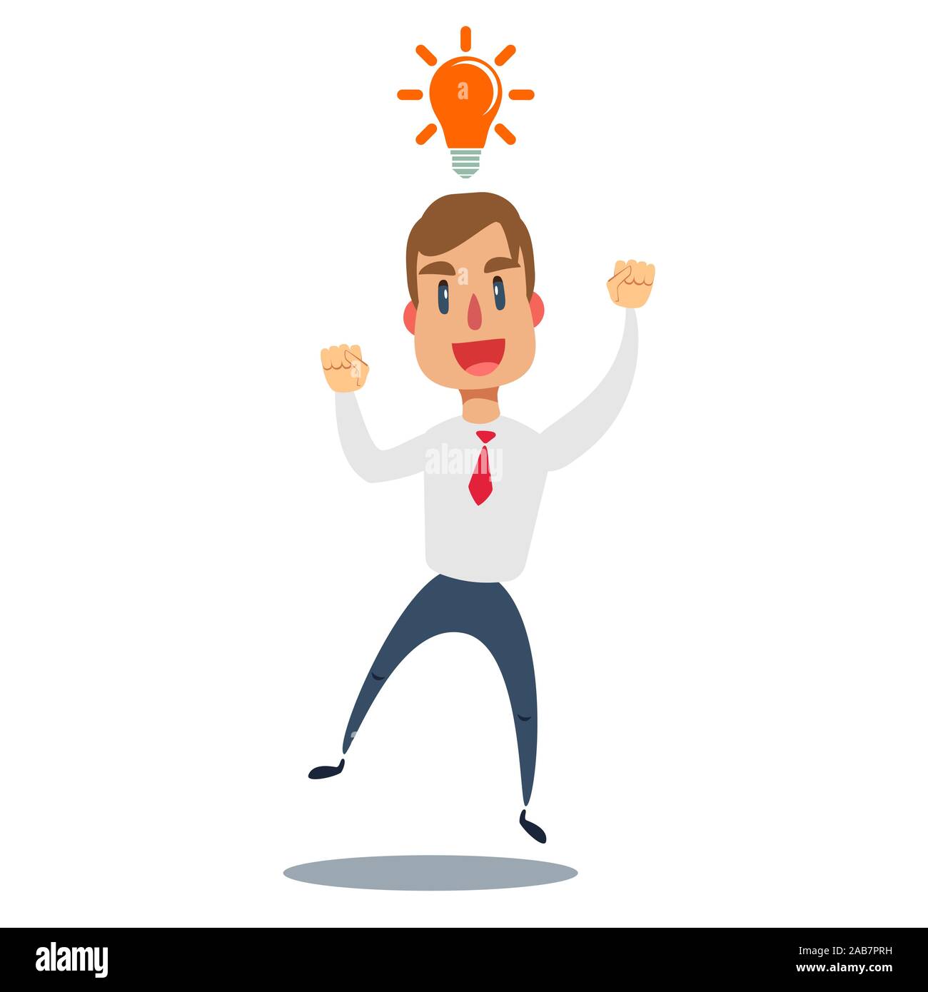 Cartoon clever man pointing hi-res stock photography and images - Alamy