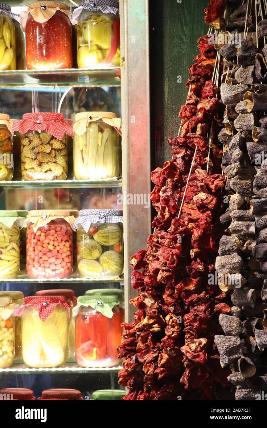 Dried Vegetables and Various Pickles Stock Photo - Alamy