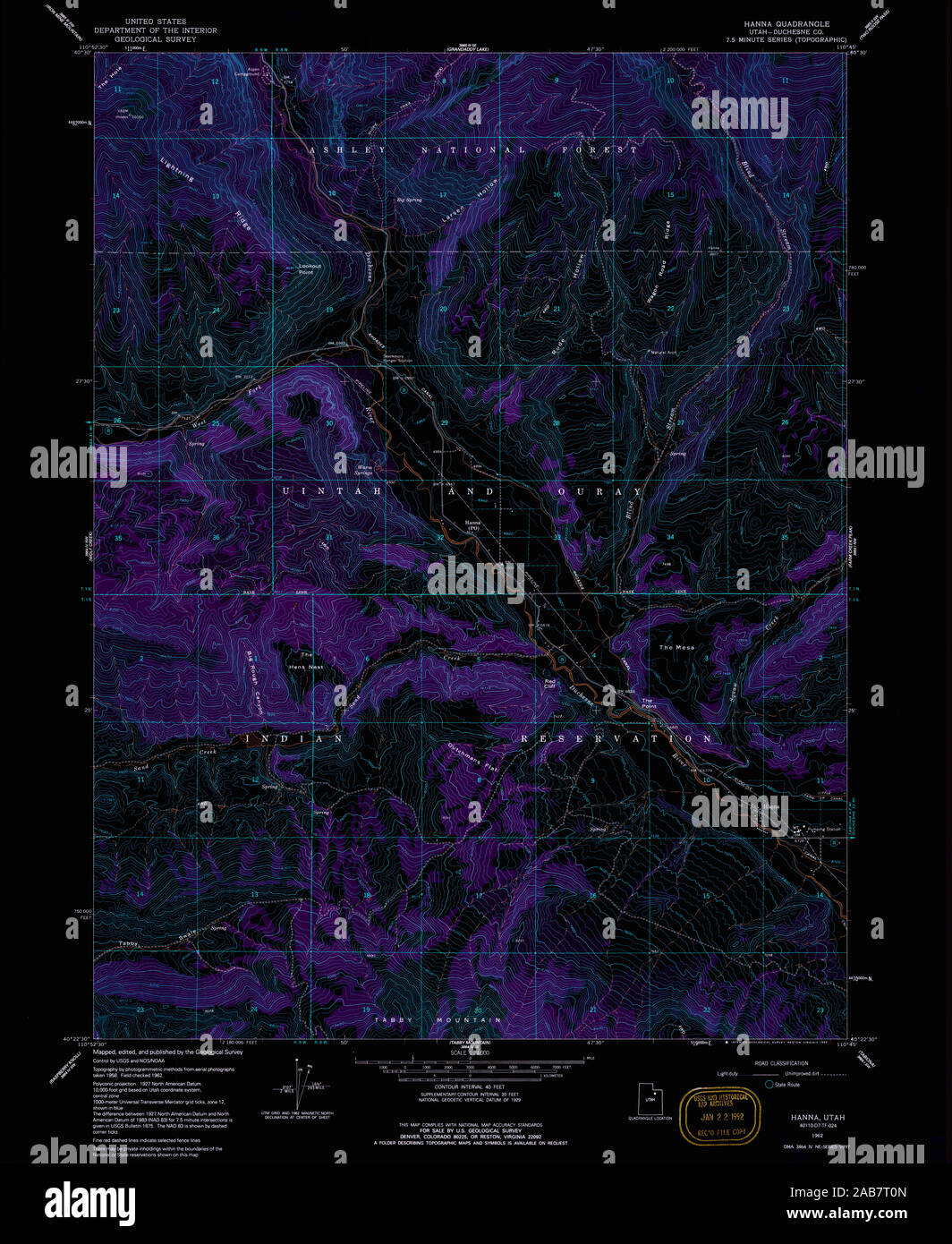Map of hanna hi-res stock photography and images - Alamy