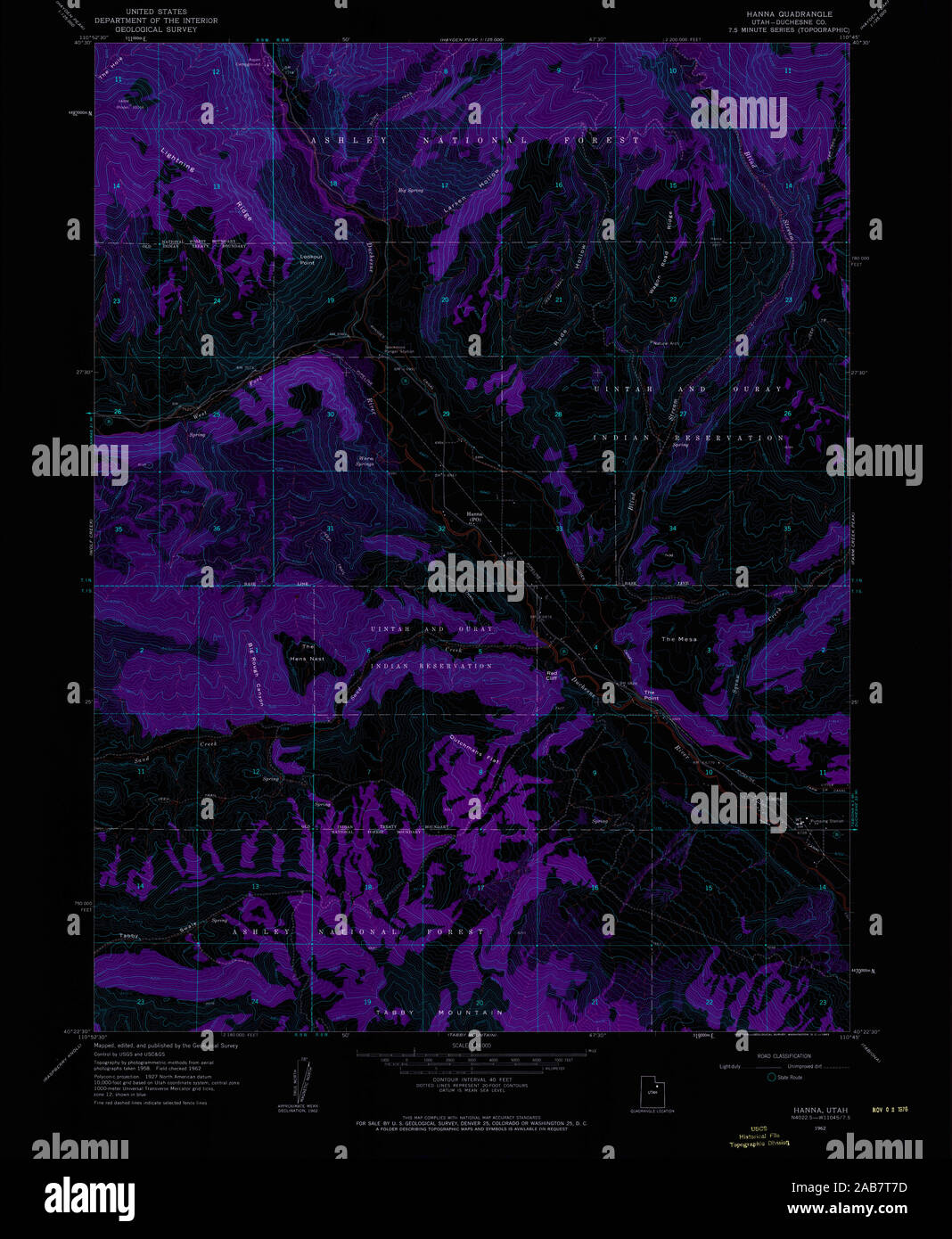 Map of hanna hi-res stock photography and images - Alamy