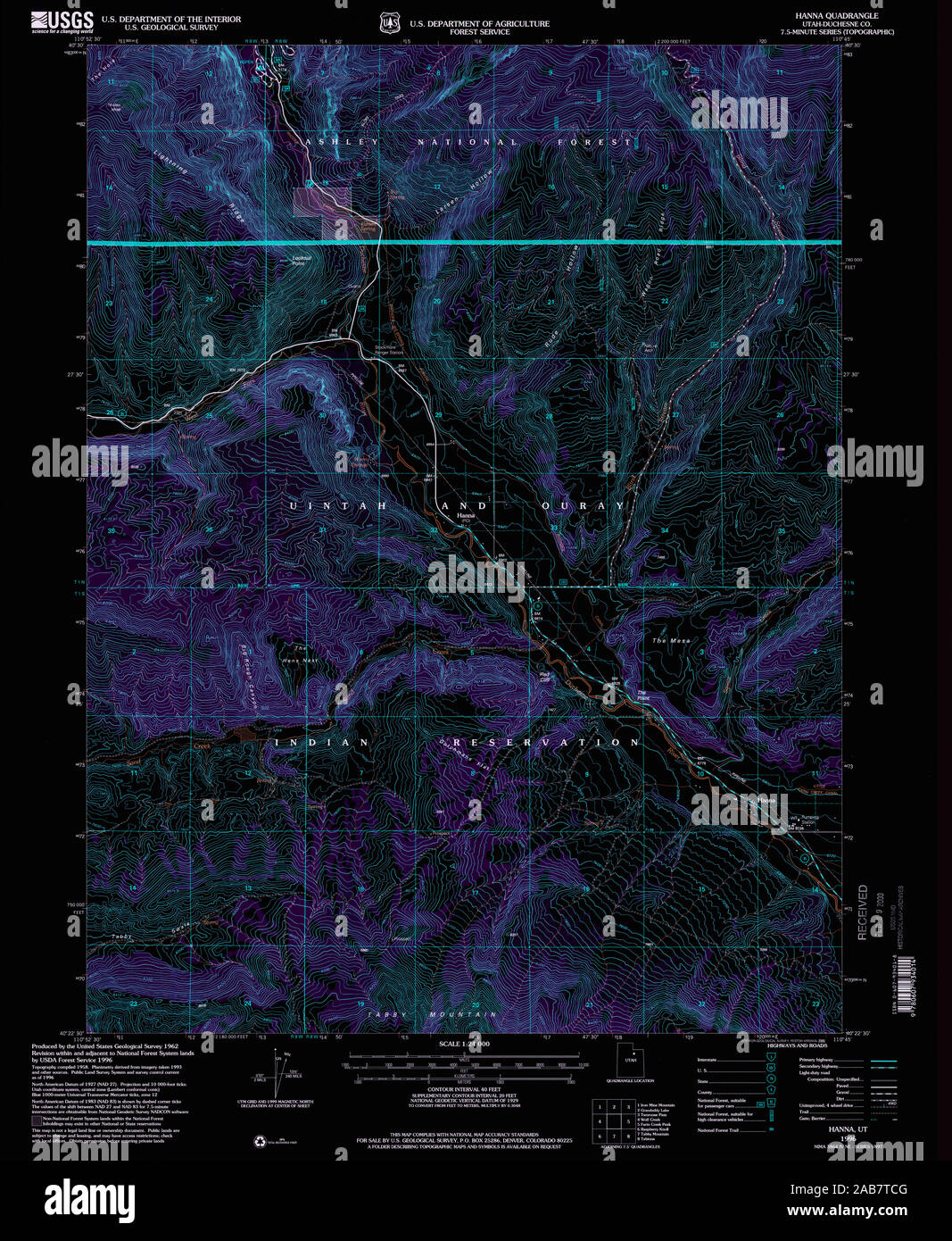Map of hanna hi-res stock photography and images - Alamy