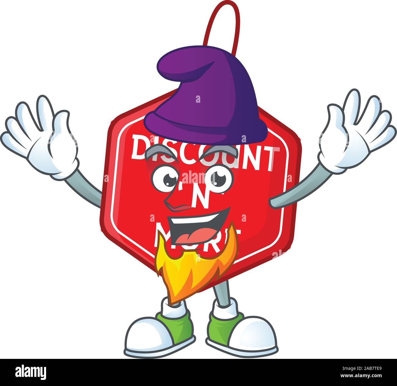 Christmas discount tag mascot cartoon style as an Elf Stock Vector ...