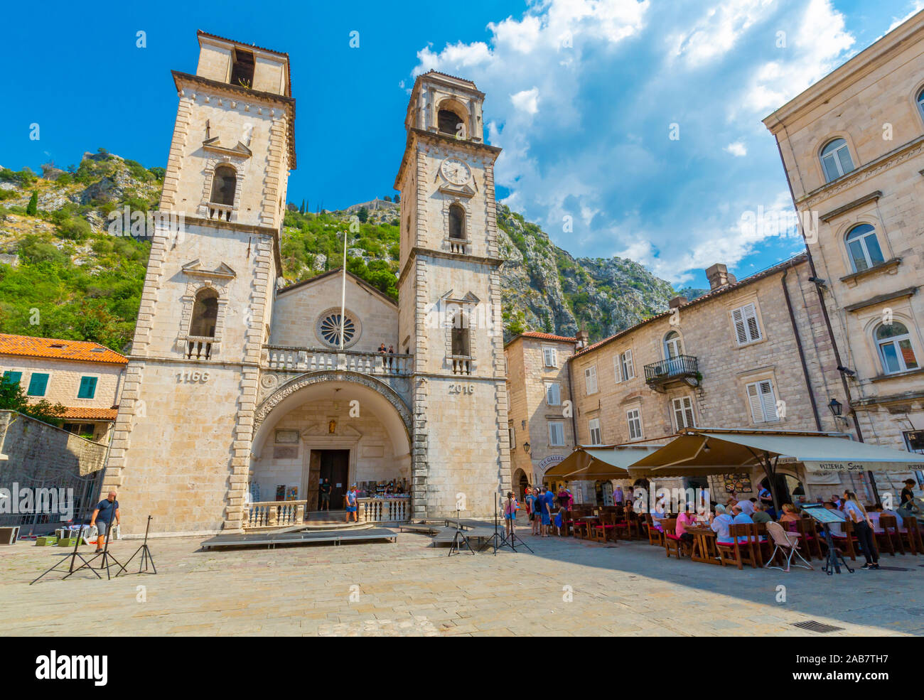 View of St. Tryphon Cathedral, Old Town, UNESCO World Heritage Site ...