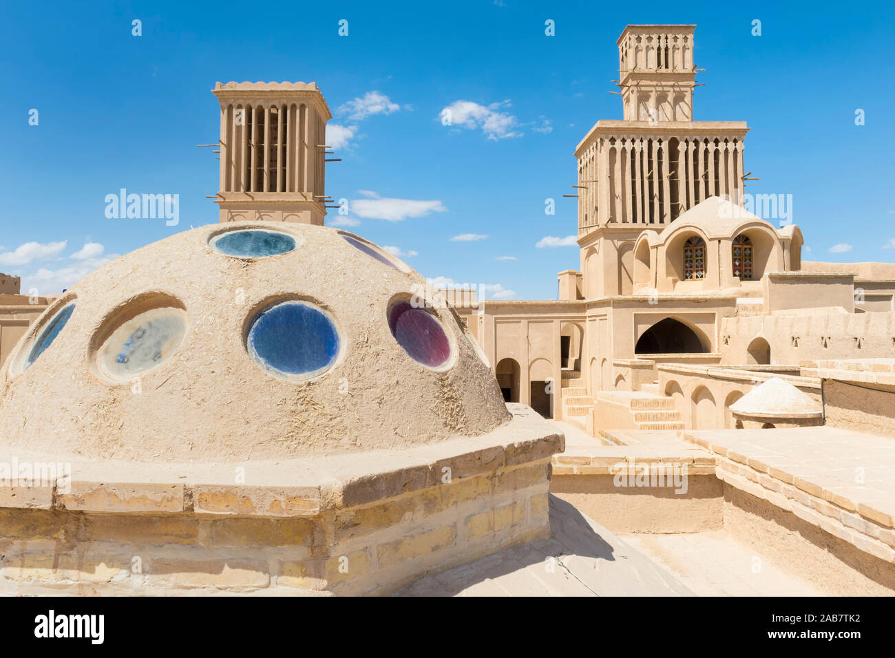 Aghazadeh Mansion and its windcatcher, Abarkook, Yazd Province, Iran ...