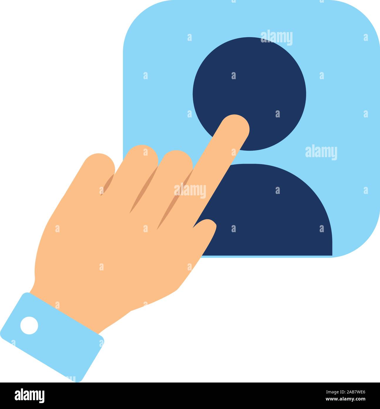 vote hand accept flat style icon vector illustration design Stock ...