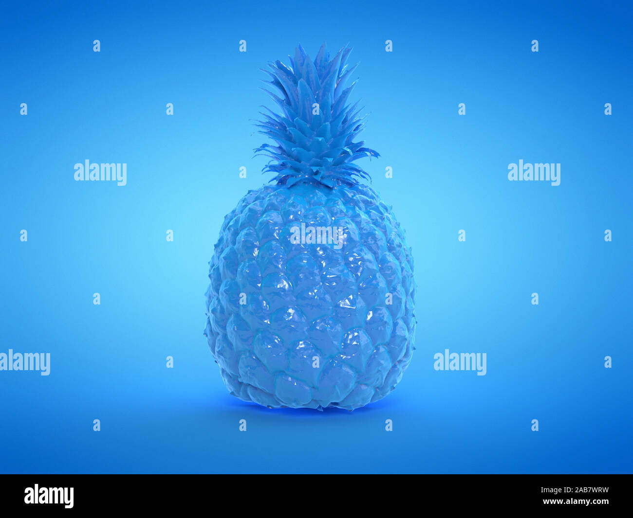 3d rendered illustration of a blue pineapple Stock Photo - Alamy
