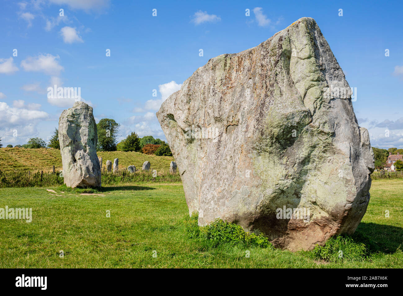 Standing stones at Avebury stone circle, Neolithic stone circle, UNESCO ...