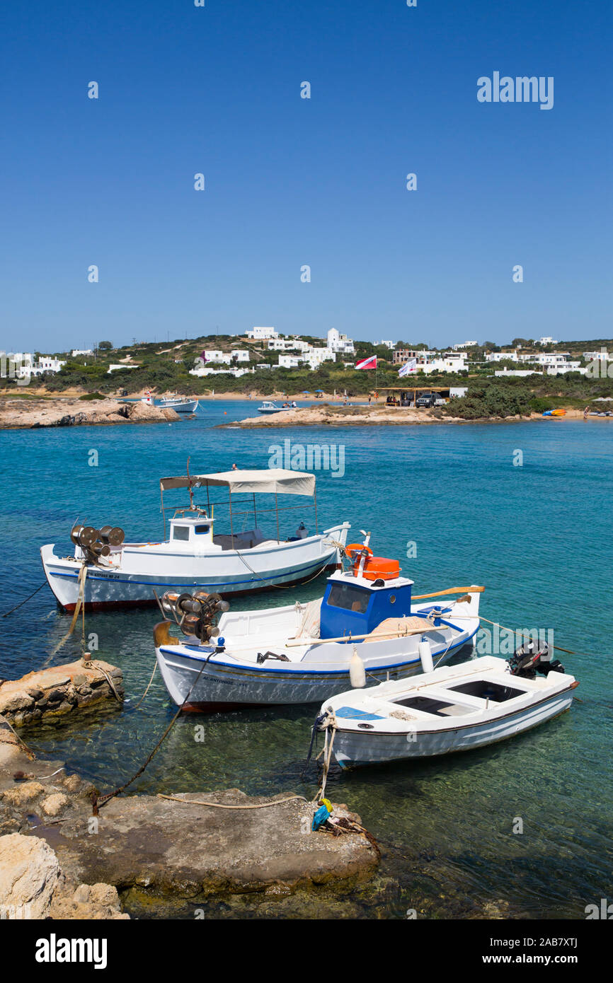 Fishing Boats, Santa Maria Beach Area, Paros Island, Cyclades Group ...