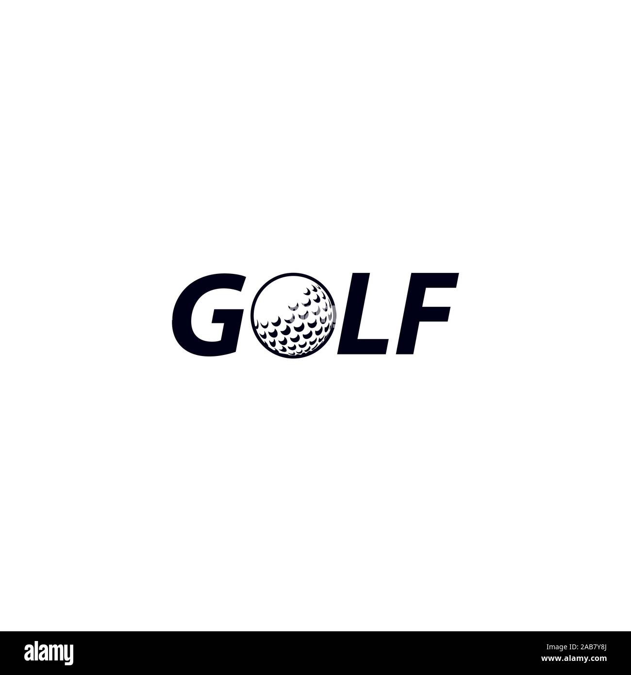 golf ball logo concept icon with black color Stock Vector Image & Art ...