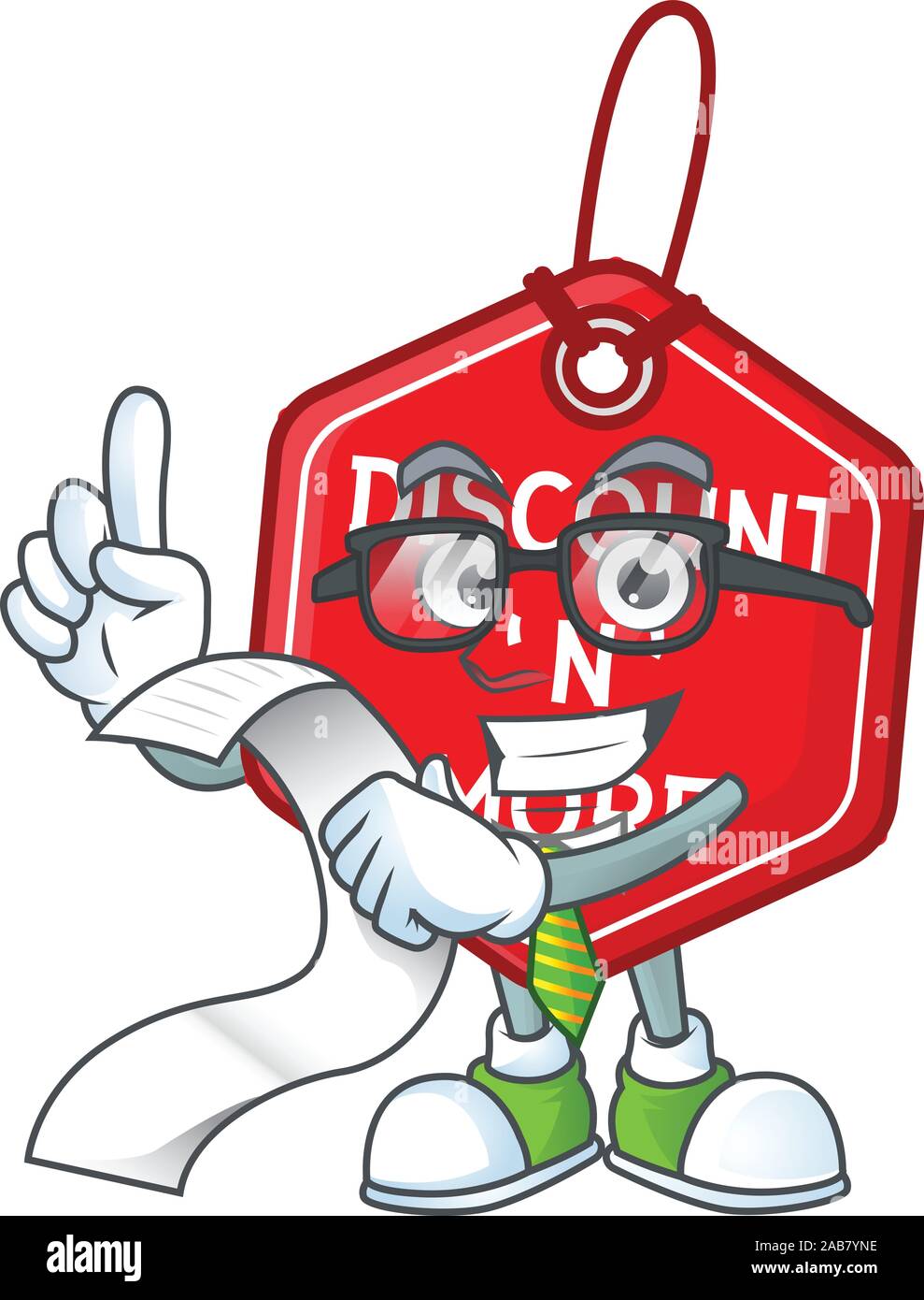 Cute christmas discount tag cartoon character with menu ready to serve ...