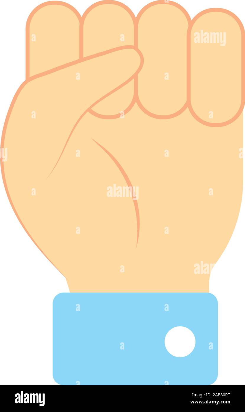 hands fist vote flat style icon vector illustration design Stock Vector ...