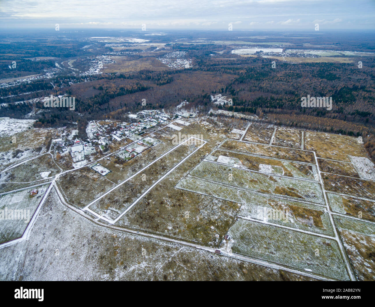 High flight above winter fields hi-res stock photography and images - Alamy