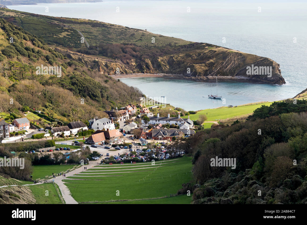 Lulworth Cove Viewed from Hambury Tout, Dorset, UK Stock Photo - Alamy