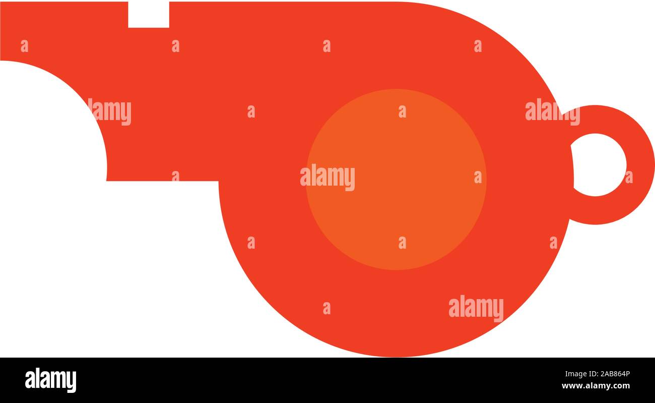 whistle workout accessory flat icon vector illustration design Stock ...