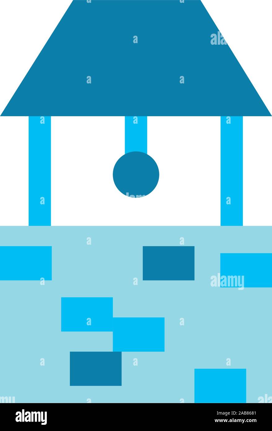 water hole flat style icon vector illustration design Stock Vector ...