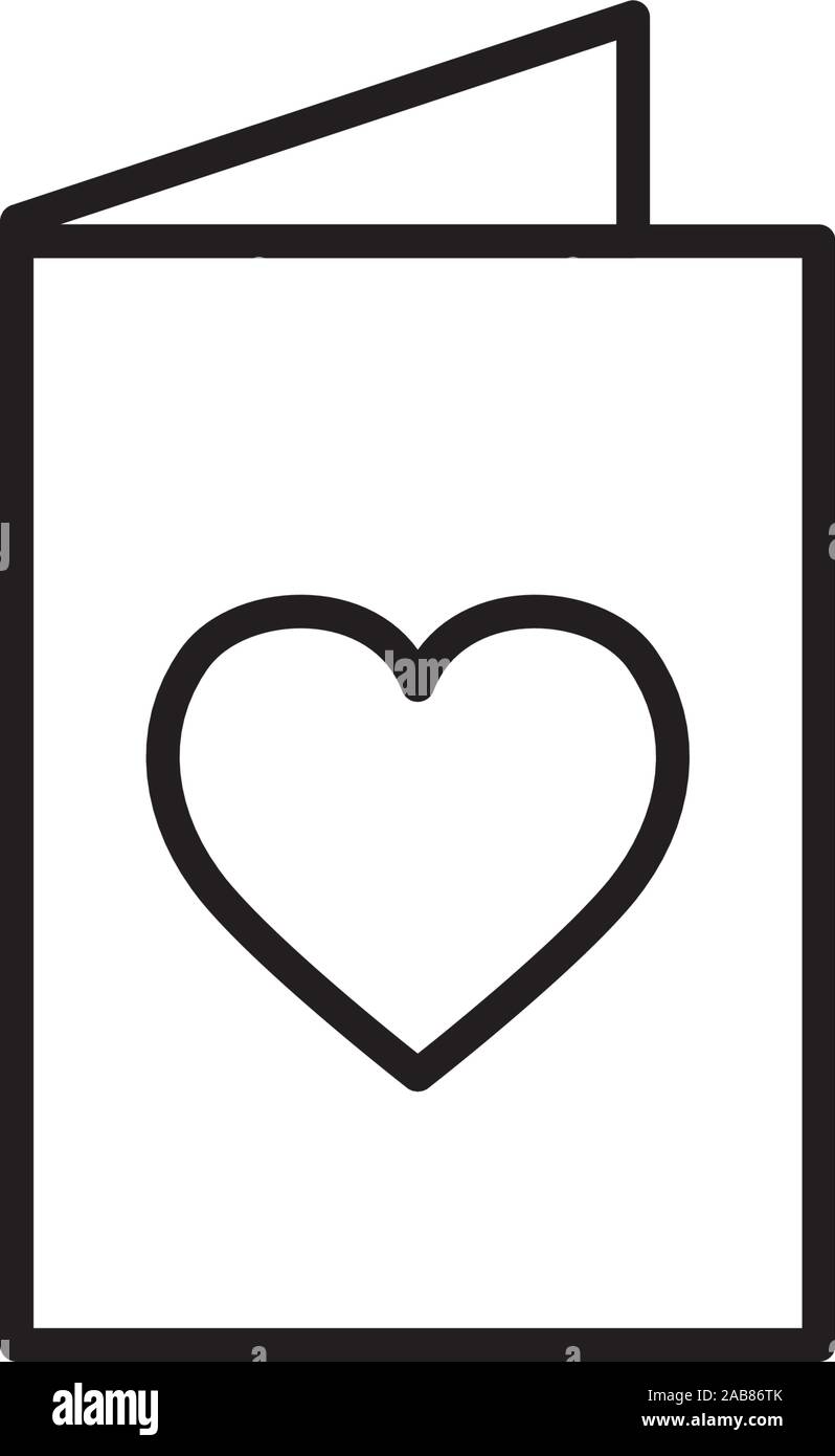 invitation card with heart line style vector illustration design Stock ...