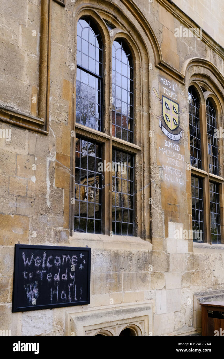 Welcome to Teddy Hall message at St Edmund Hall, Oxford University ...