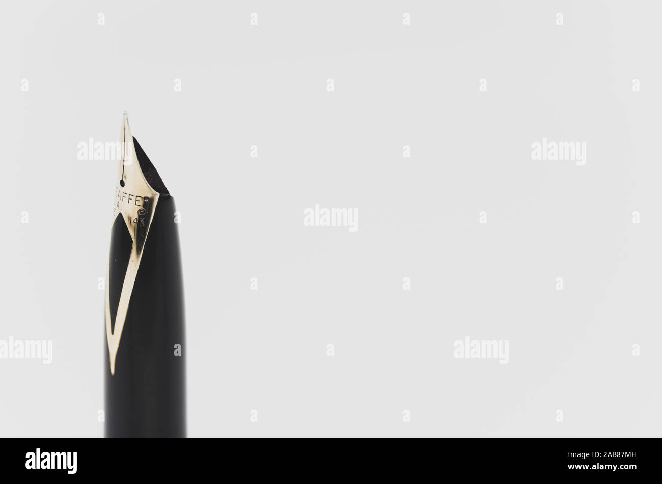 everyday objects close up - fountain pen on white background Stock ...