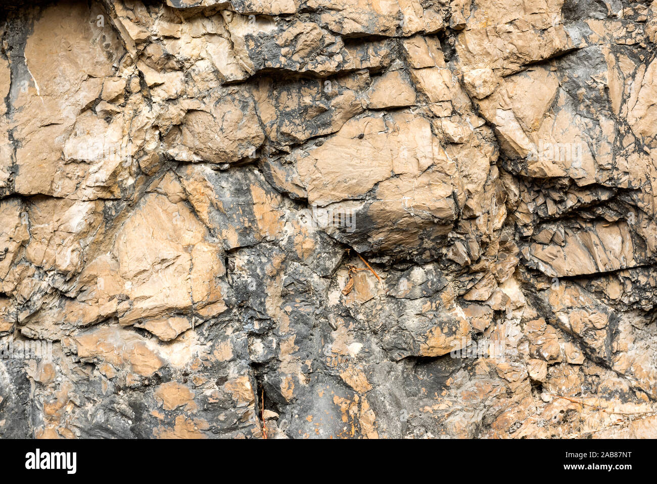 Texture of natural layered limestone surface rock, quarry limestone ...