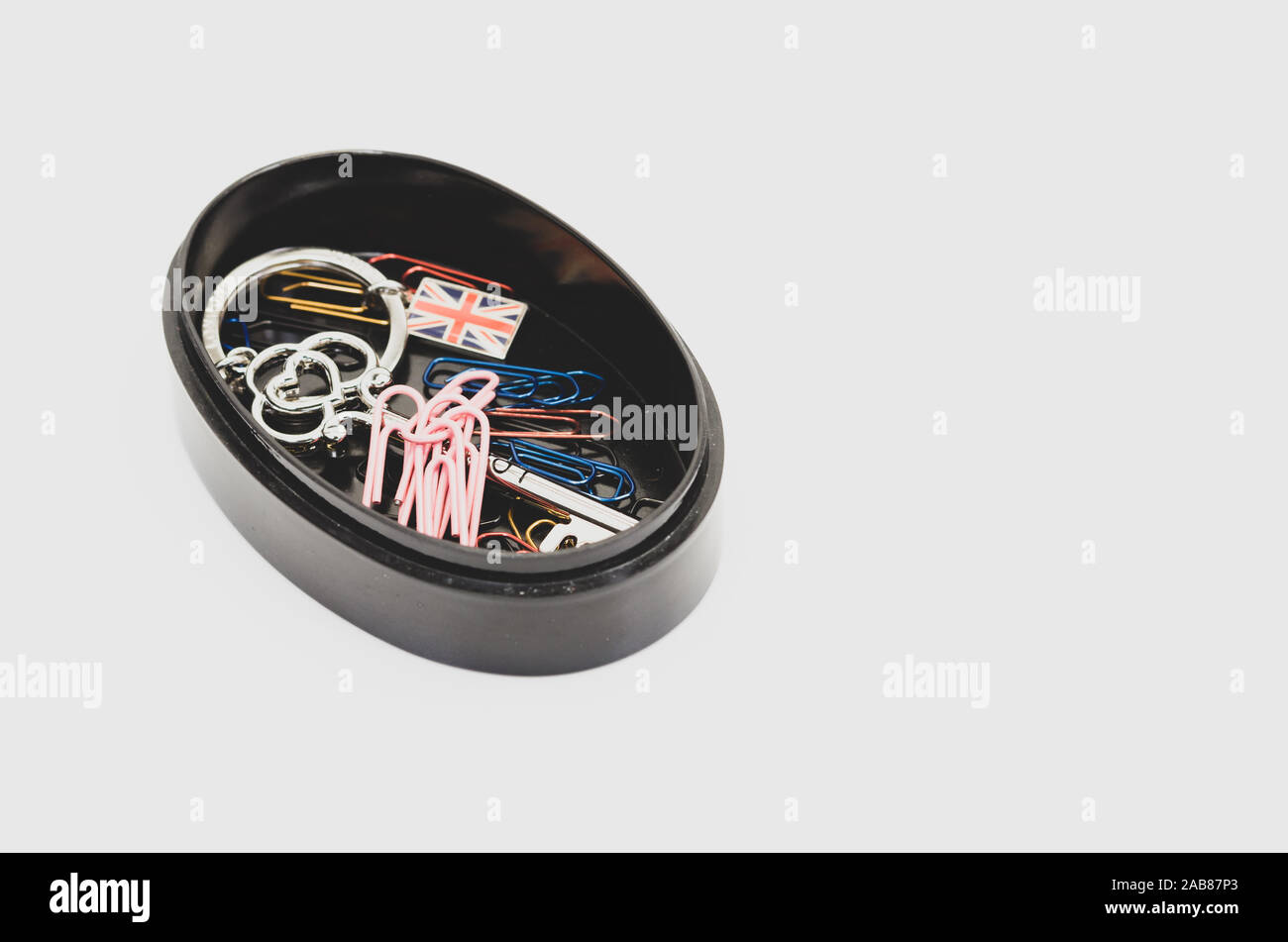 everyday objects close up - white background Stock Photo - Alamy