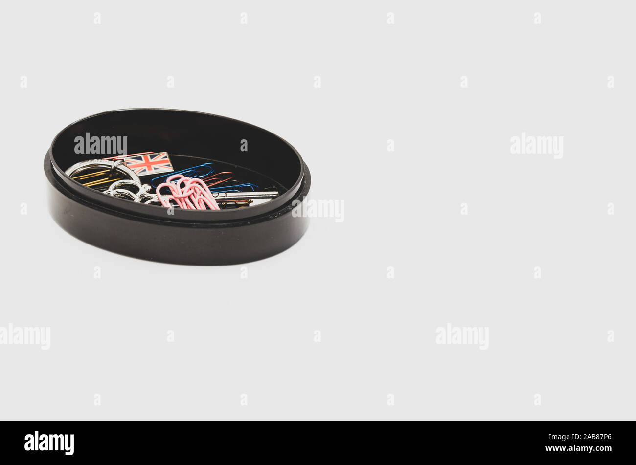 everyday objects close up - white background Stock Photo - Alamy