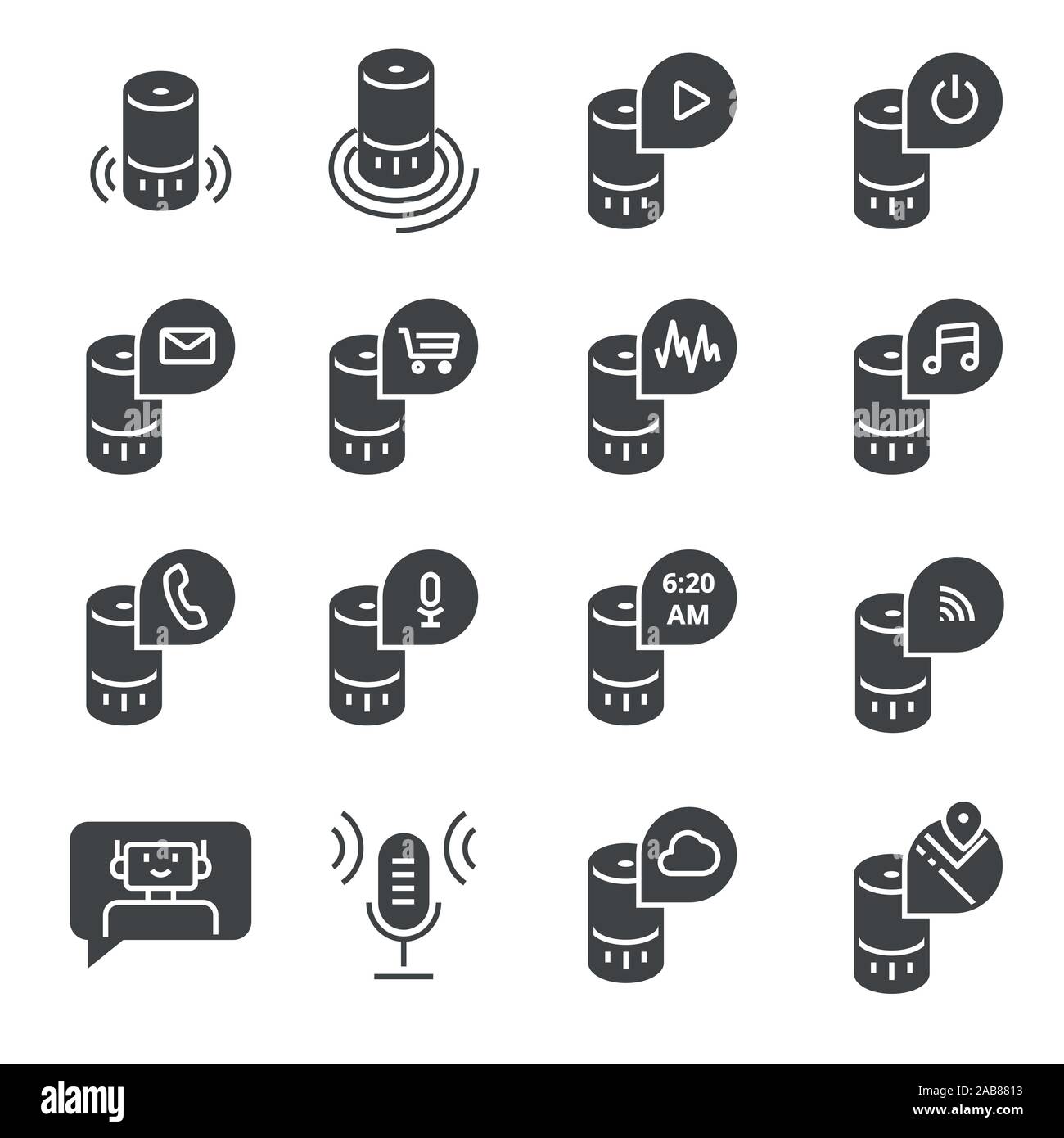 Alexa smart speaker icon Stock Vector Images - Alamy