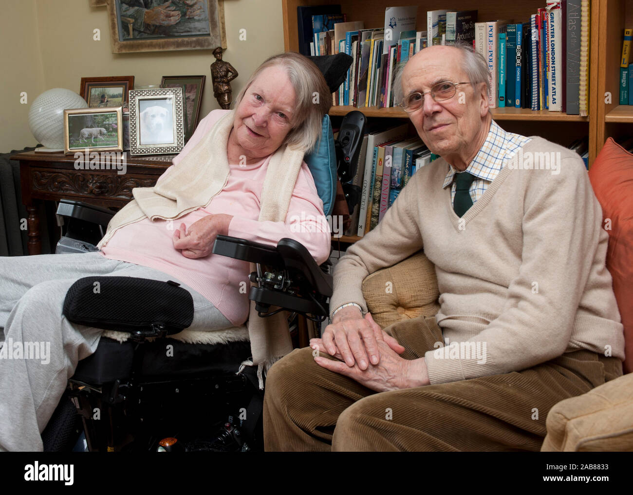 Lord Norman Tebbit with his wife Margaret and at their home in Bury St ...