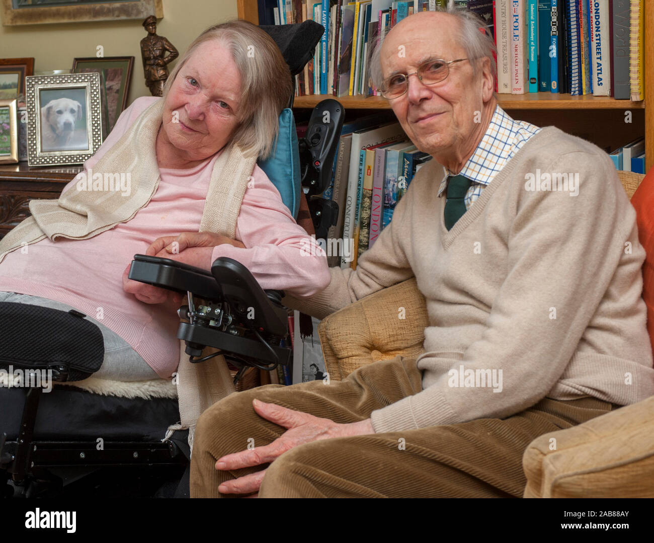 Lord Norman Tebbit with his wife Margaret and at their home in Bury St ...