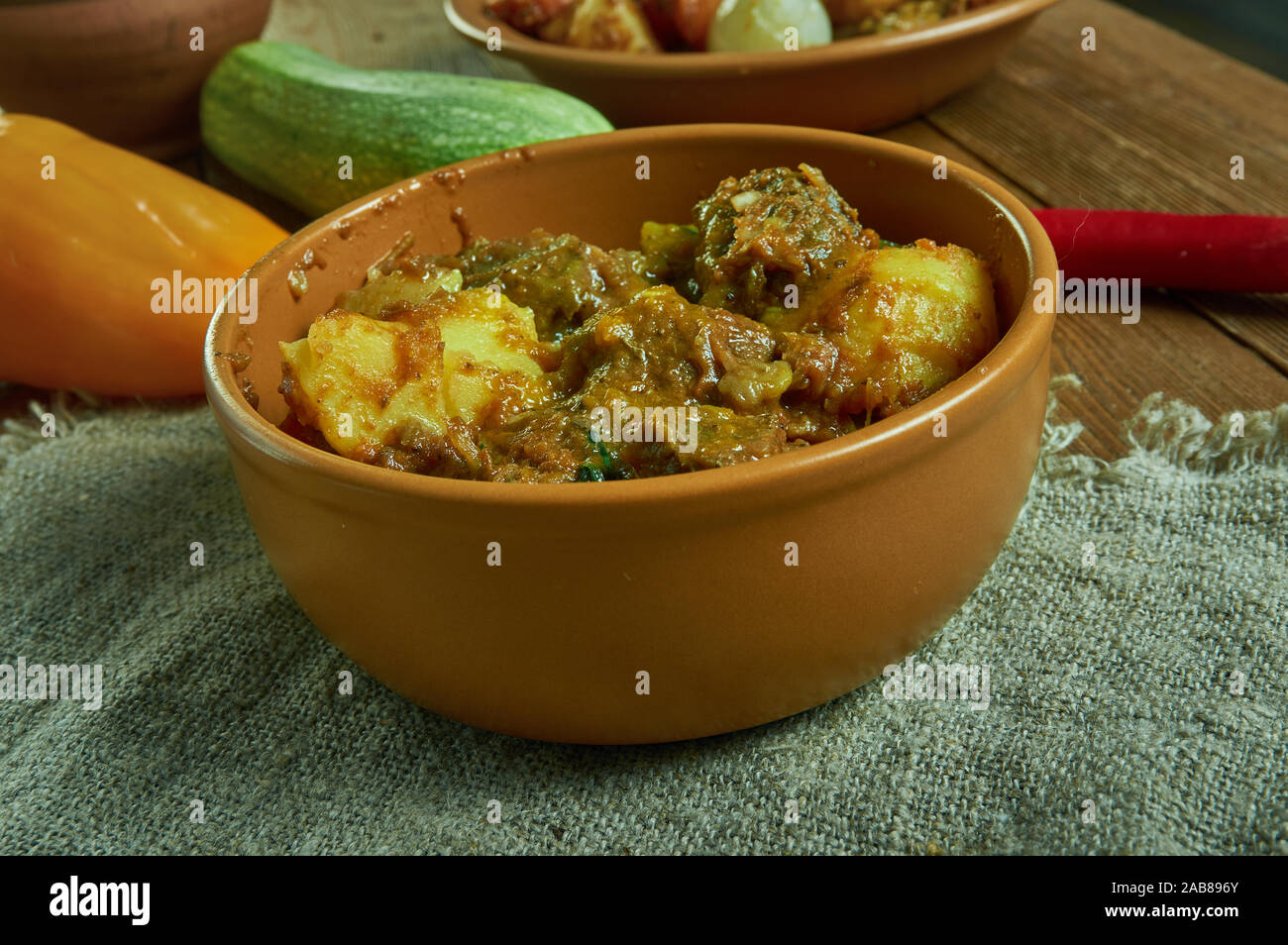 Asado de res y verduras, Mexican stew with fried beef and vegetables ...
