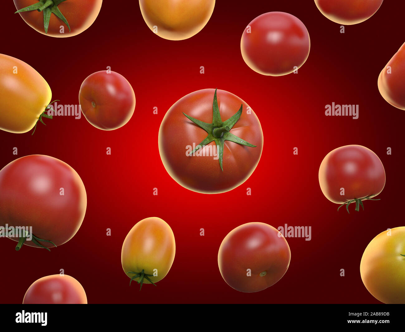 3d rendered food illustration of tomatoes Stock Photo - Alamy