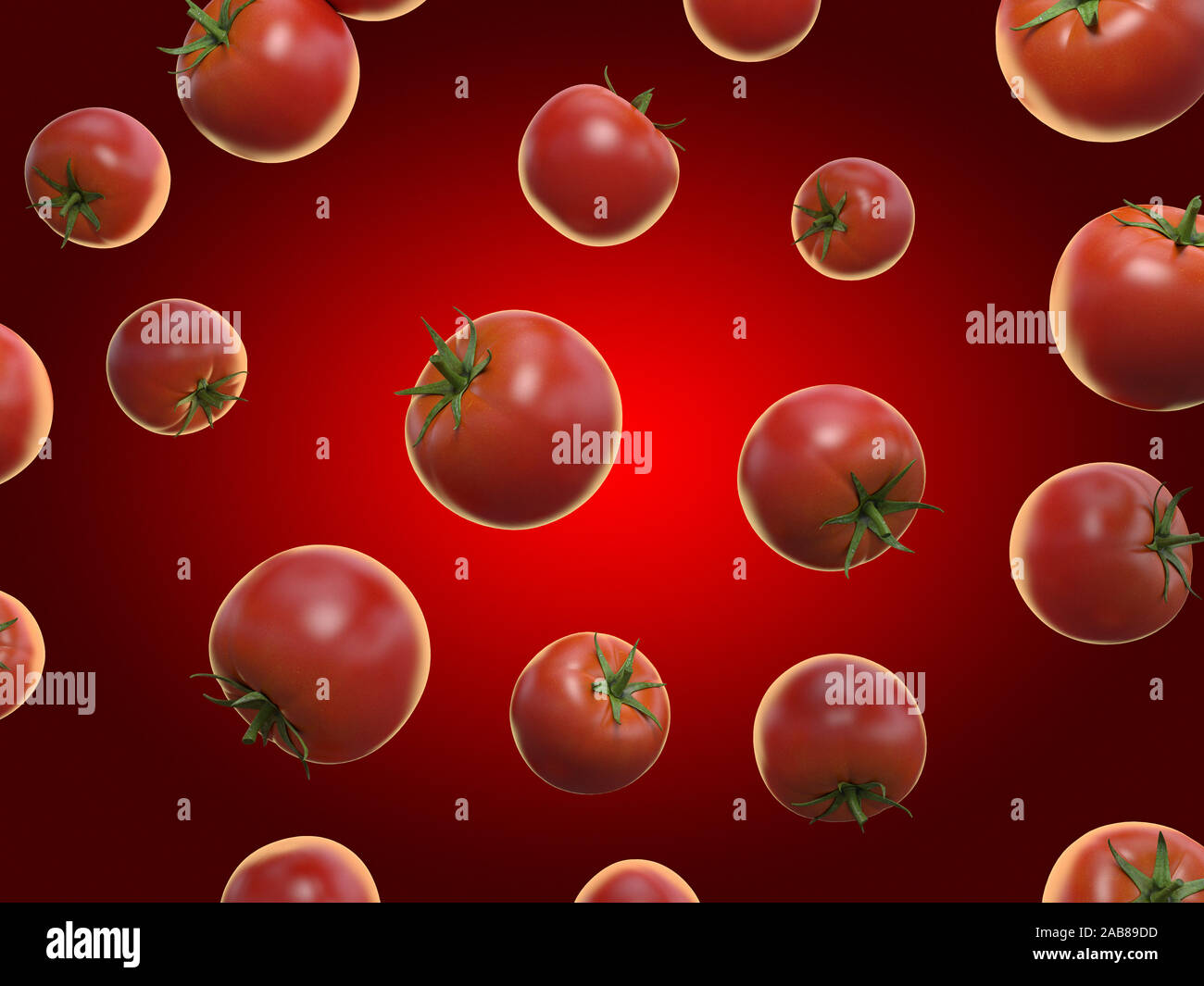 3d rendered food illustration of tomatoes Stock Photo - Alamy