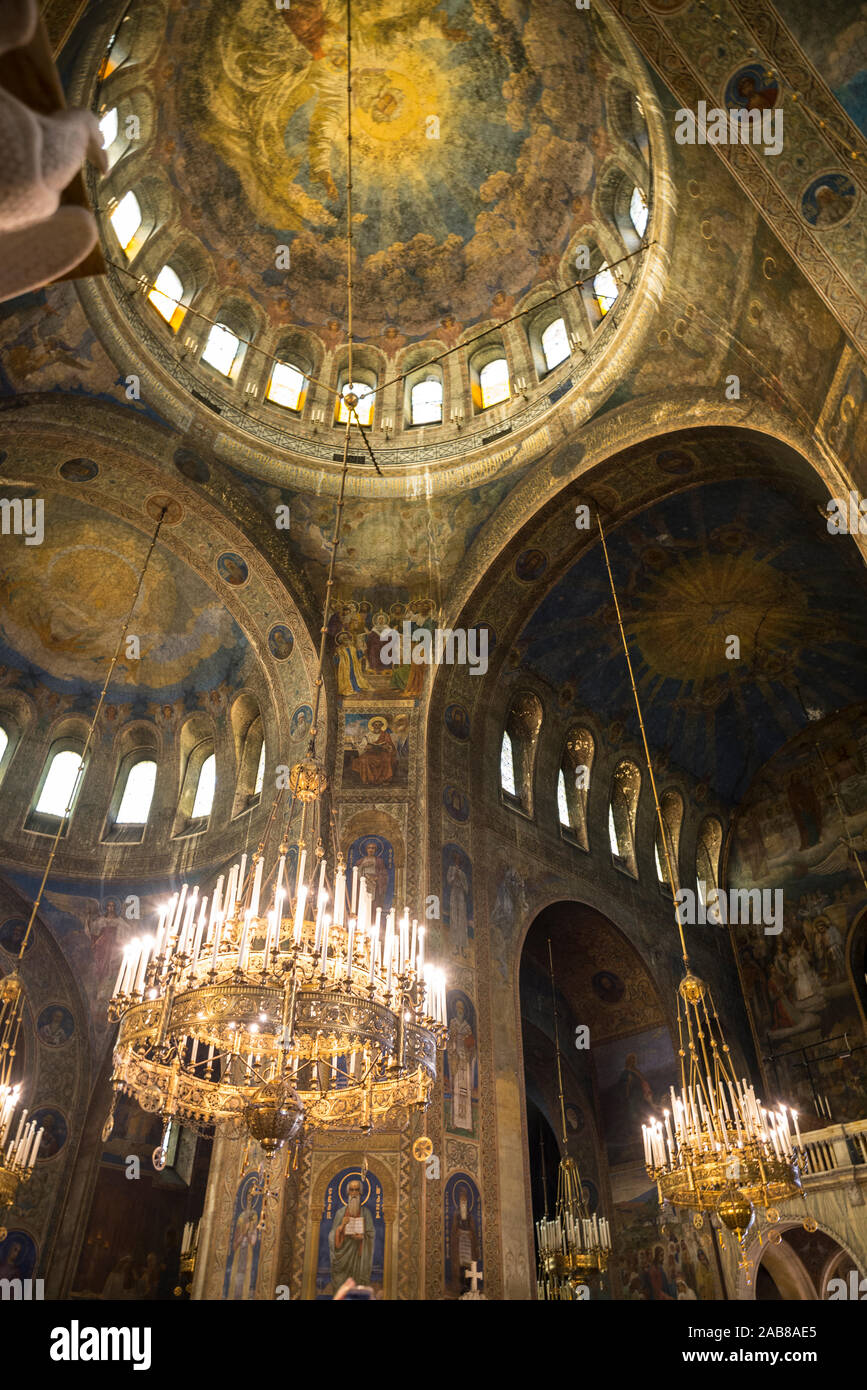 Interior alexander nevsky cathedral sofia hi-res stock photography and ...
