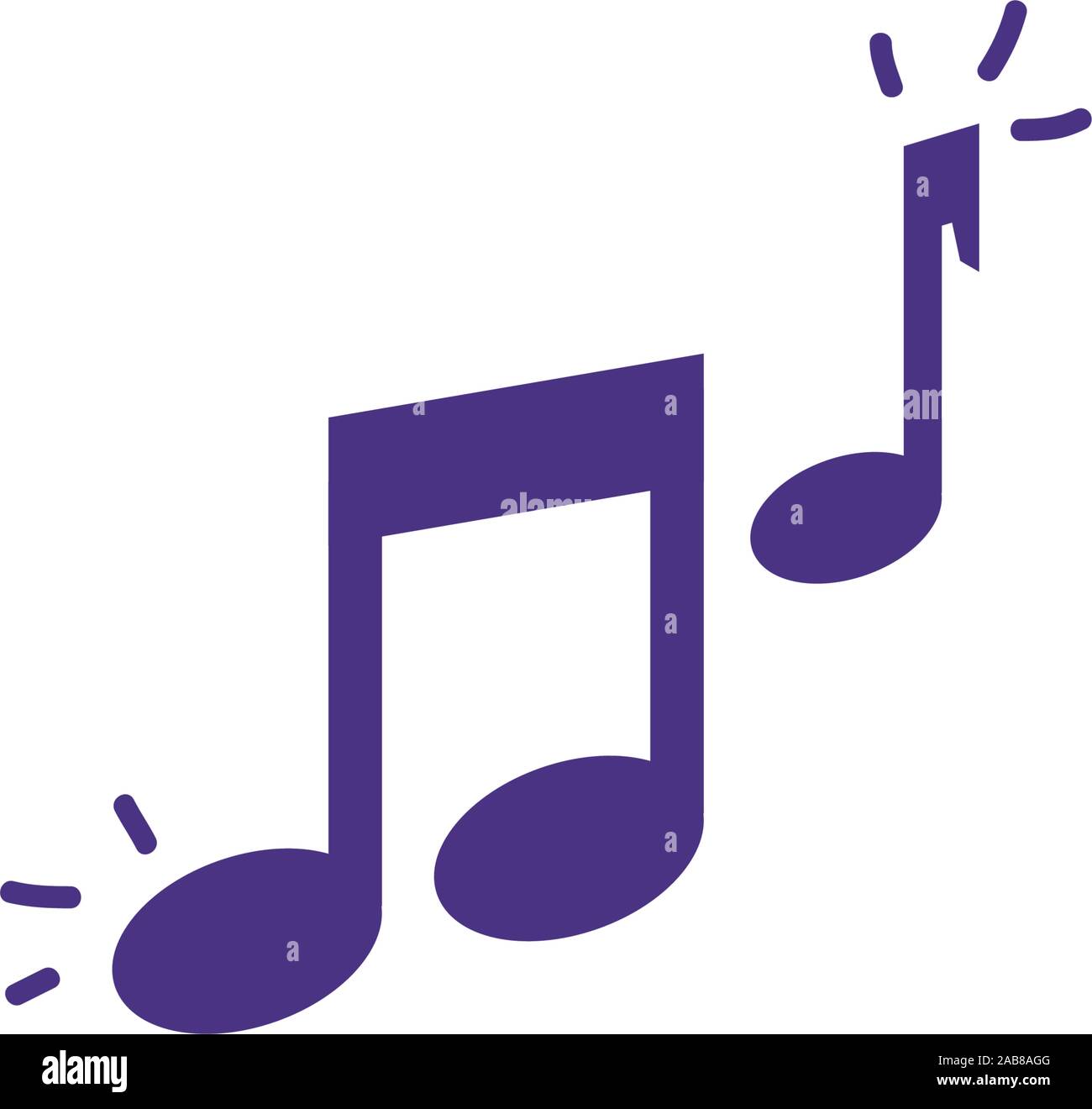 notes music detailed style icon vector illustration design Stock Vector ...