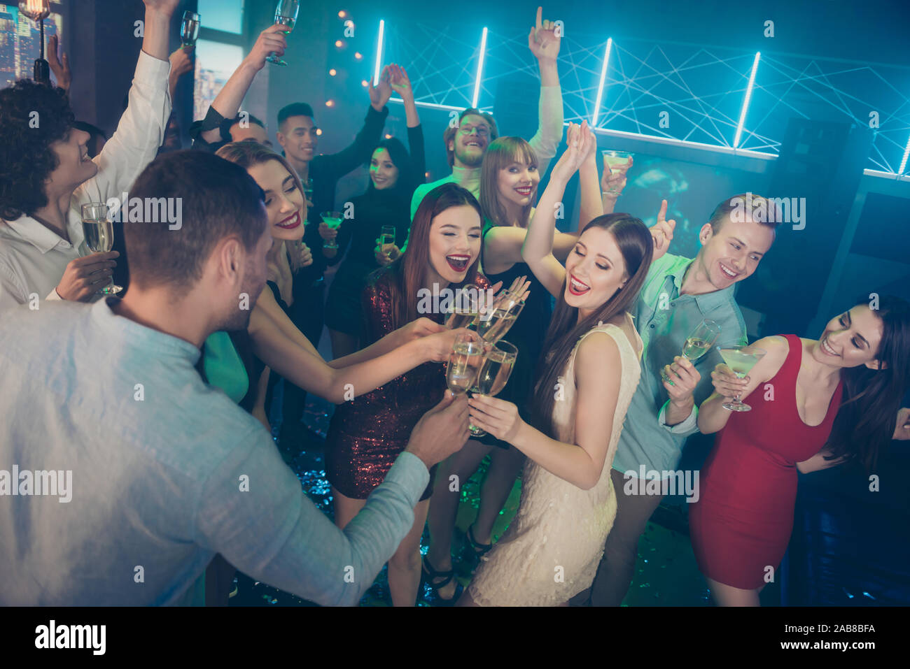 Birthday event occasion good mood concept. Closeup photo of delightful ...