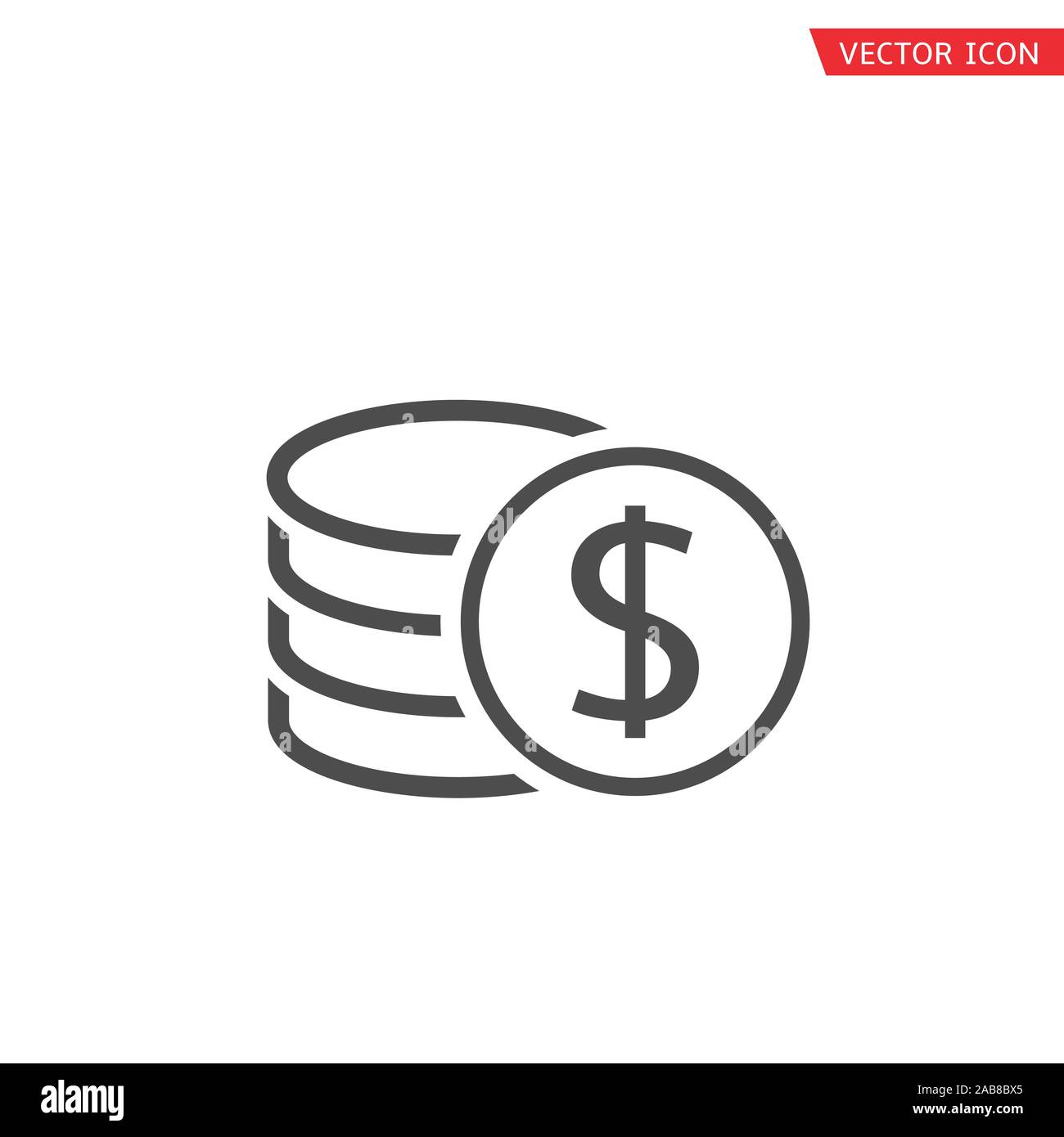 Dollar vector icon Stock Vector Image & Art - Alamy