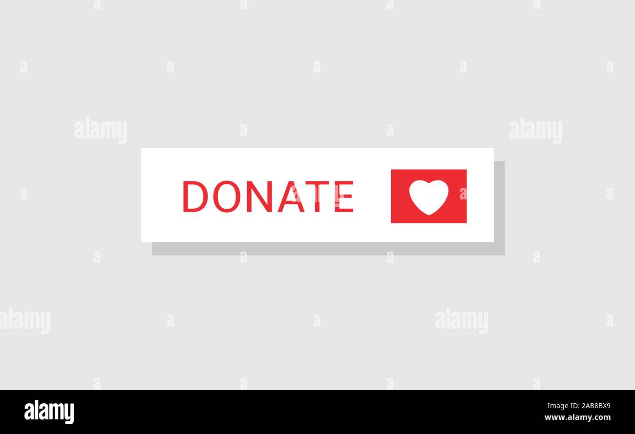 Donate button icon Stock Vector Image & Art - Alamy