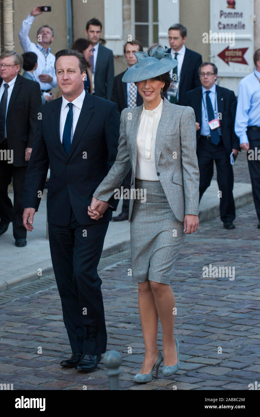 Prime minister David Cameron, wife Samantha attending a British Legion ...