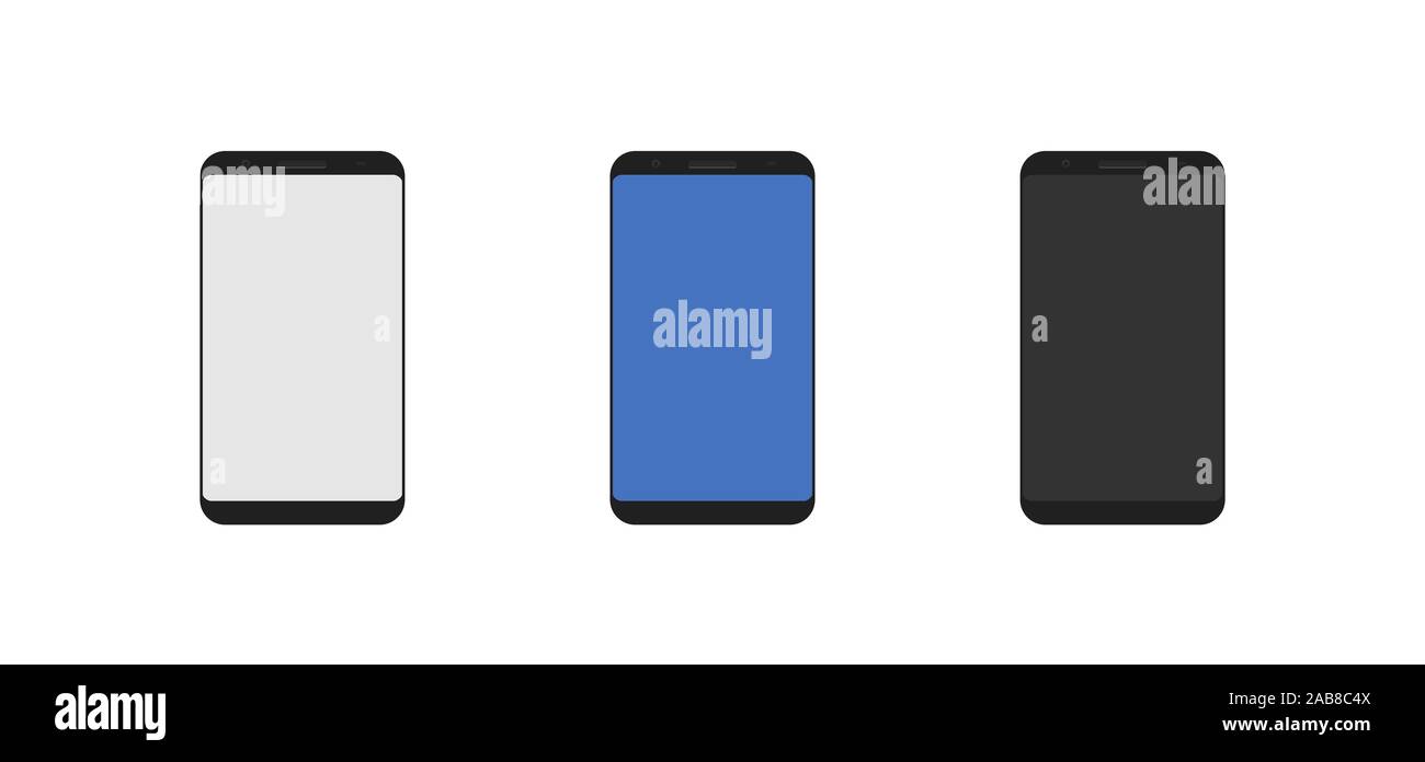 Vector black icons smartphone hi-res stock photography and images - Alamy