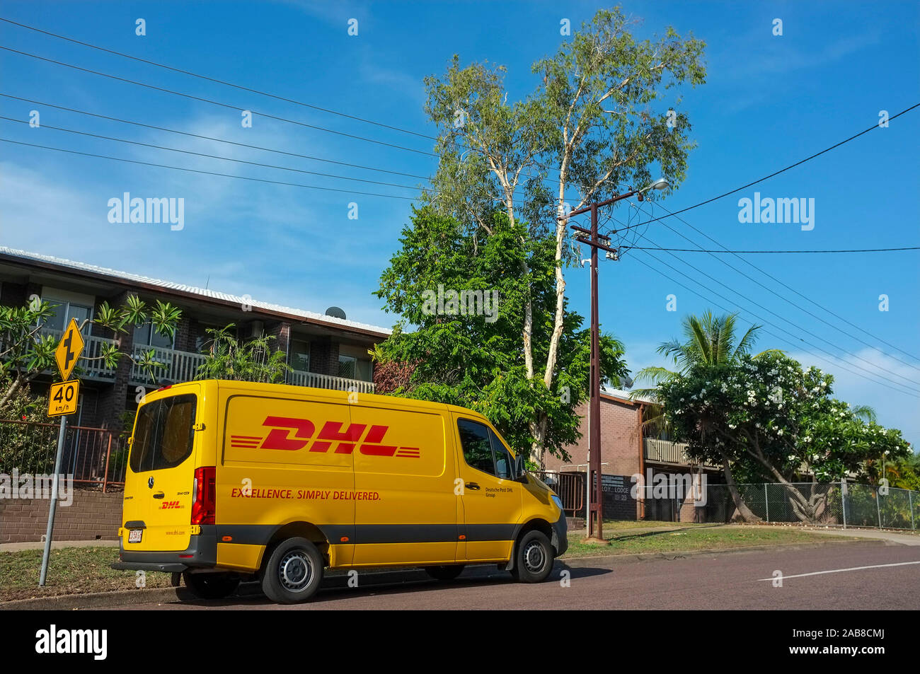 Dhl truck hi-res stock photography and images - Alamy