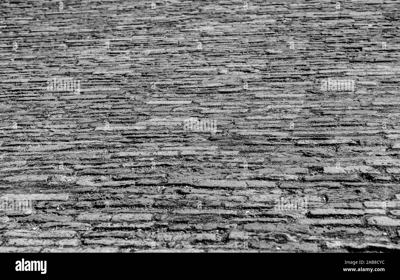 Stone ancient road path Black and White Stock Photos & Images - Alamy