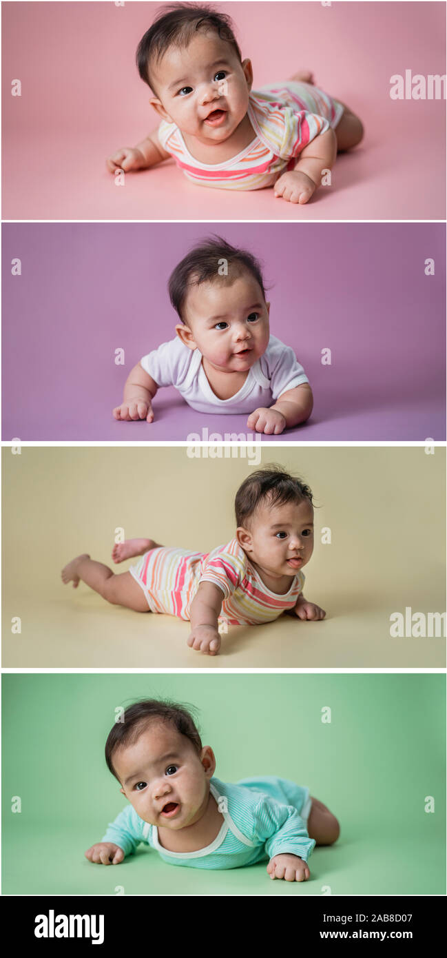 baby is on his stomach development Stock Photo - Alamy
