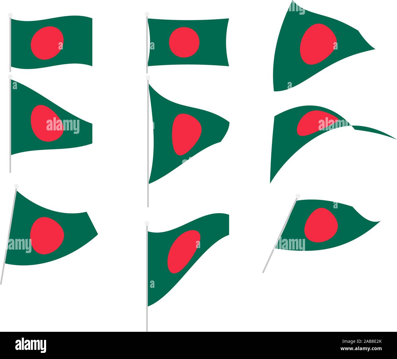 Vector Drawing of Set with Bangladesh Flag Stock Vector Image & Art - Alamy