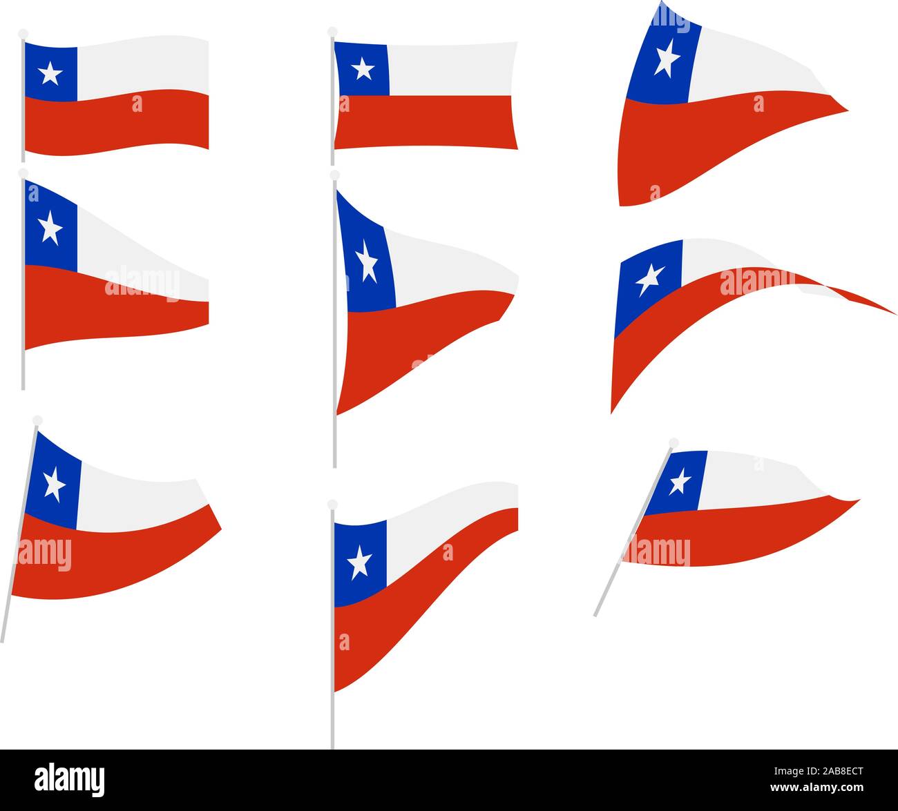 Vector Drawing of Set with Chile Flag Stock Vector Image & Art - Alamy