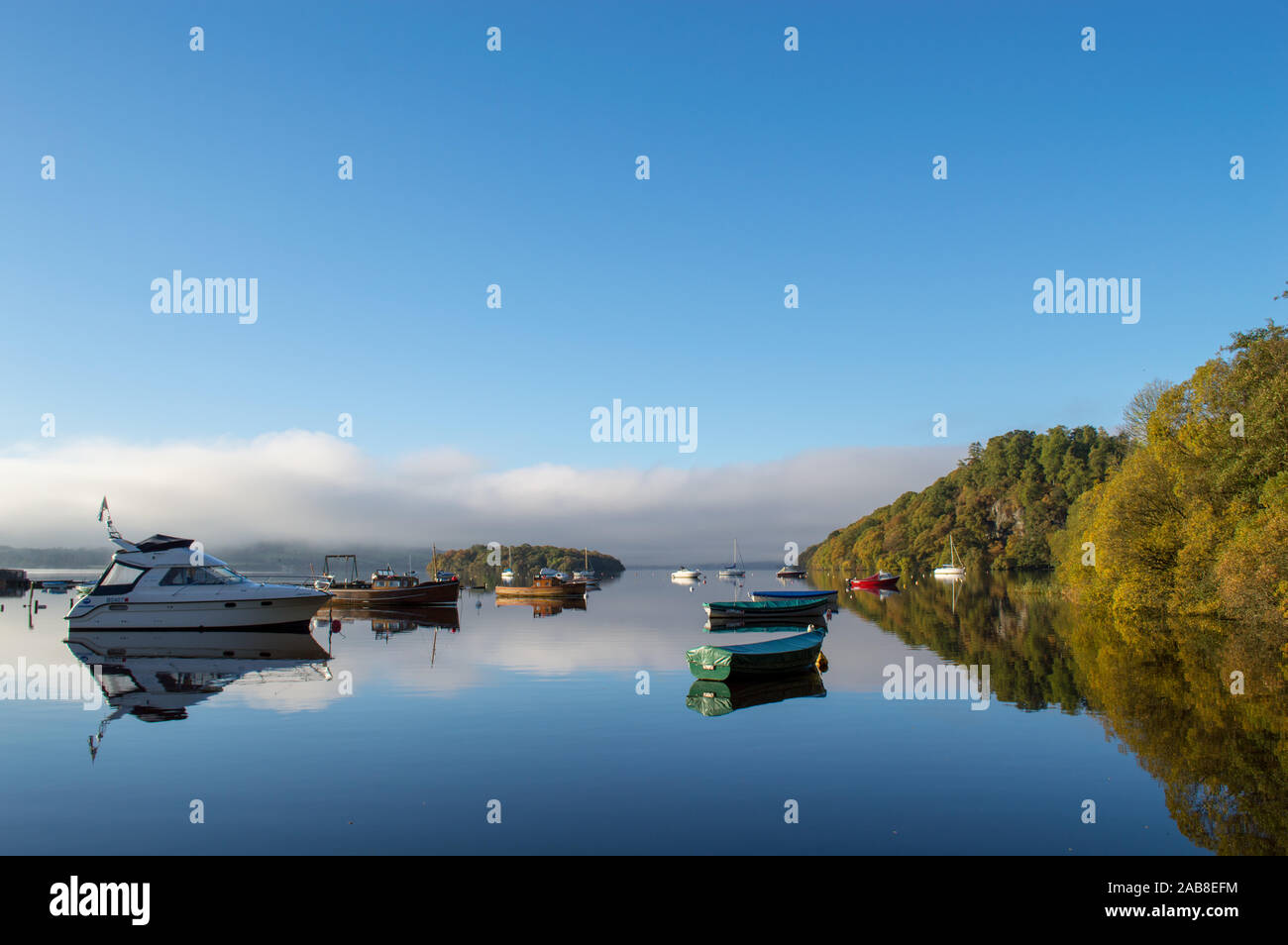 Boats in Loch Lomond, Balmaha Stock Photo - Alamy