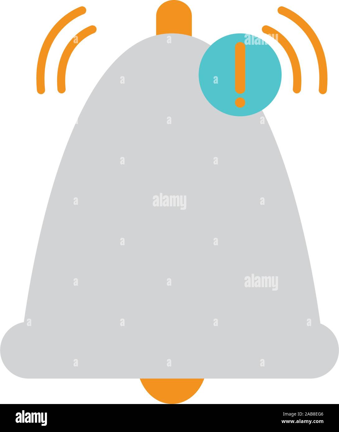 notification bell of social media flat style vector illustration design ...