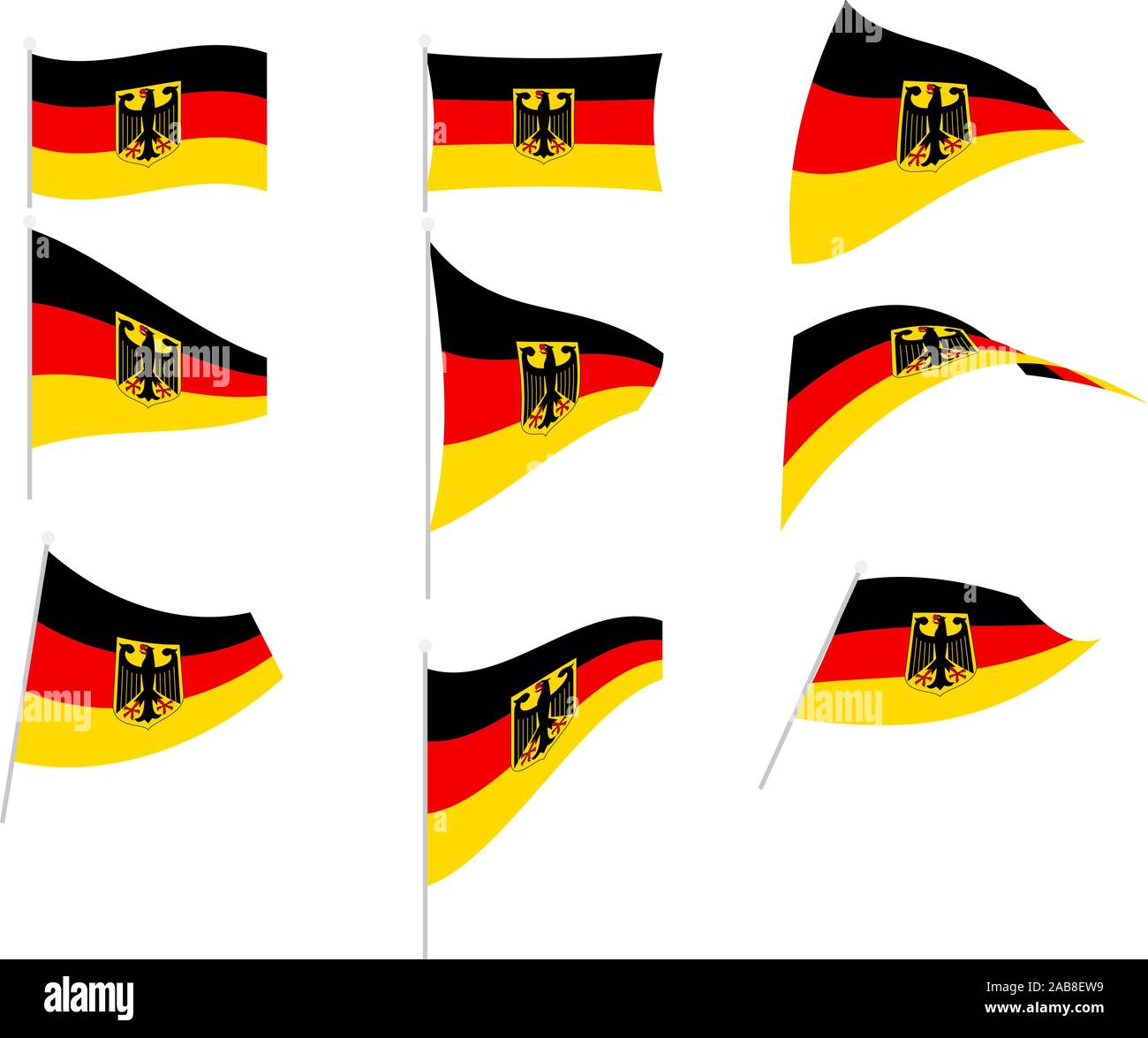 Vector Drawing of Set with Germany Flag Stock Vector Image & Art - Alamy