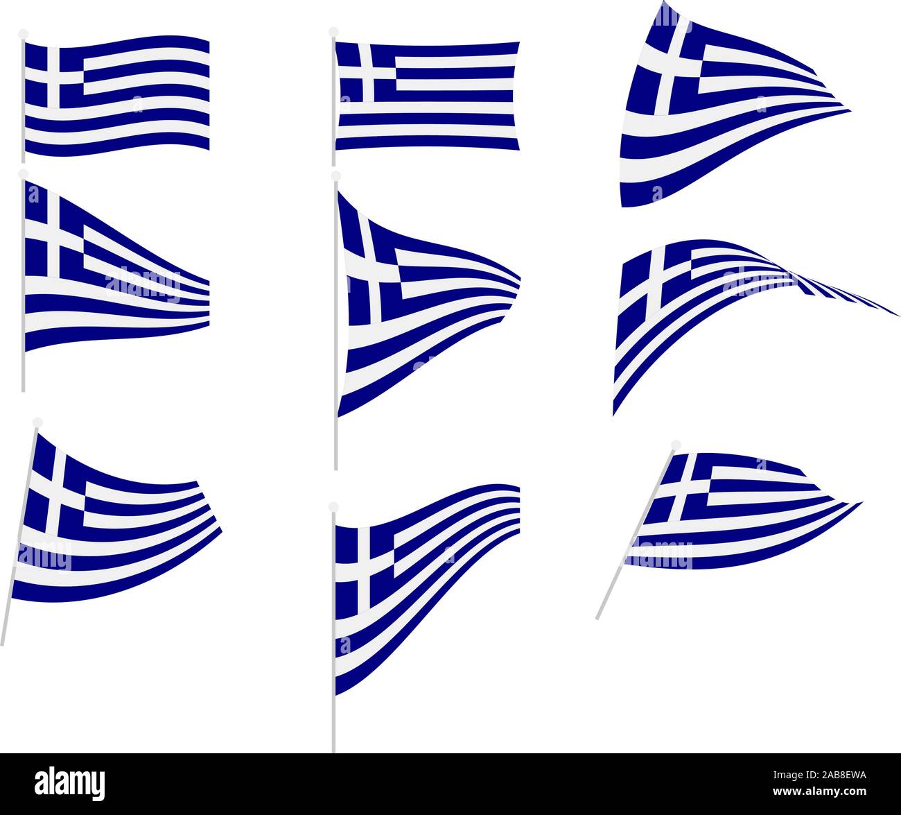 Greek Flag Drawing Premium Vector | Vector Illustration Of Greece Flag